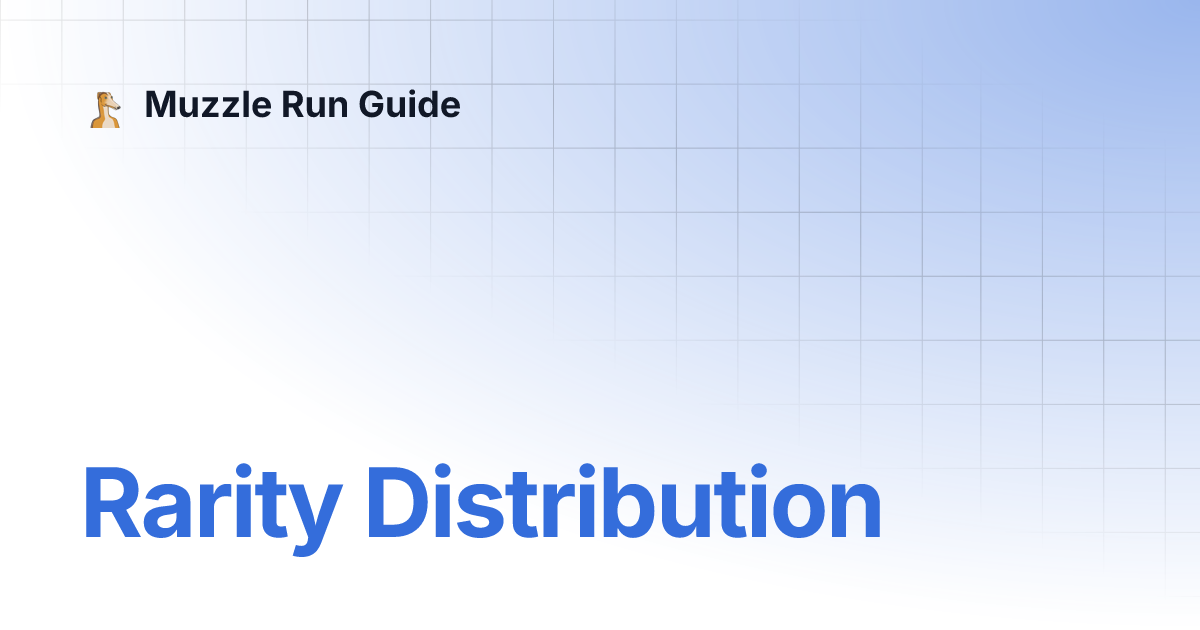 Rarity Distribution | Muzzle Run Guide